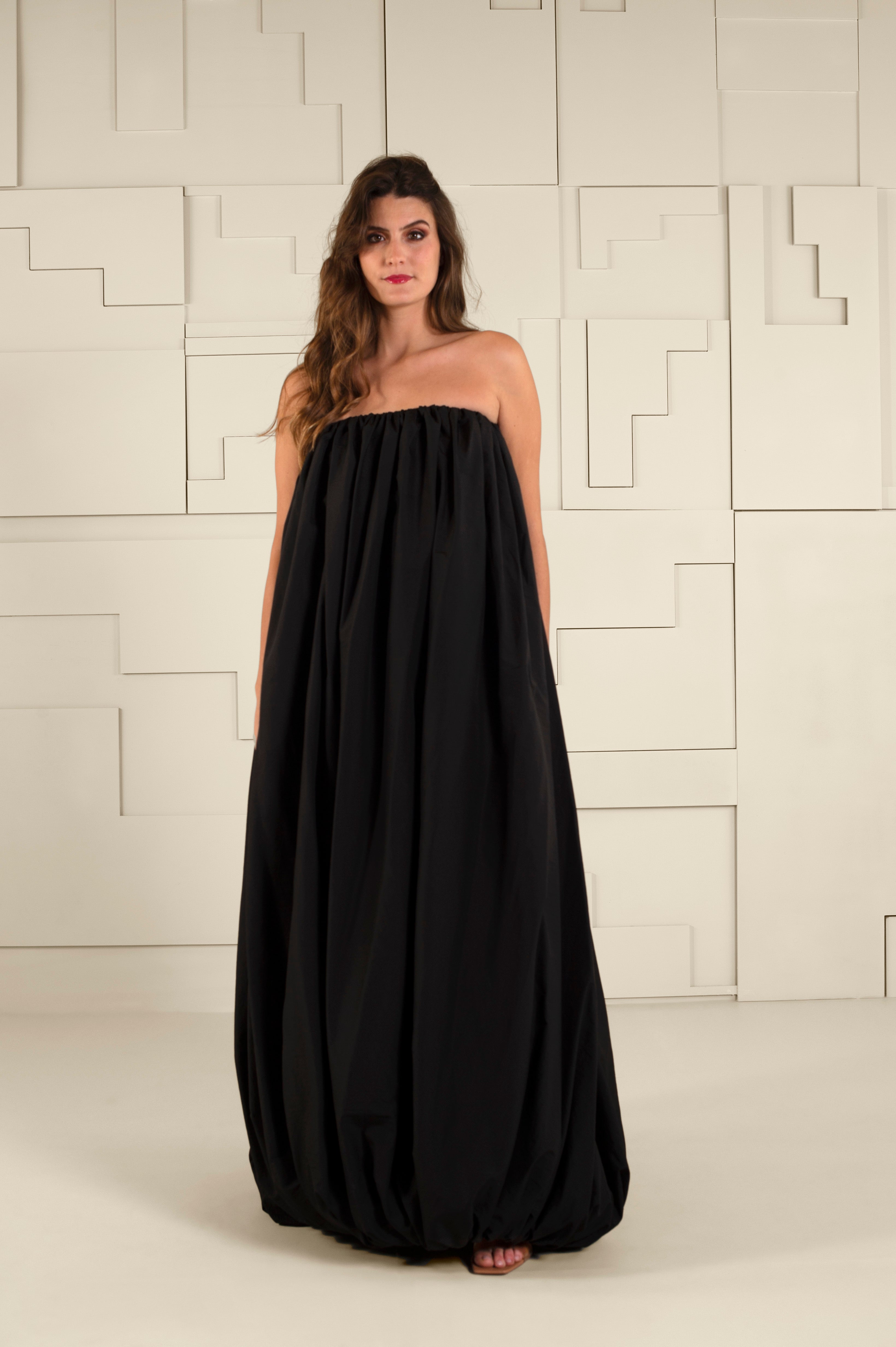 Pre-Order | Black Morpho Maxi Dress – Balkanica